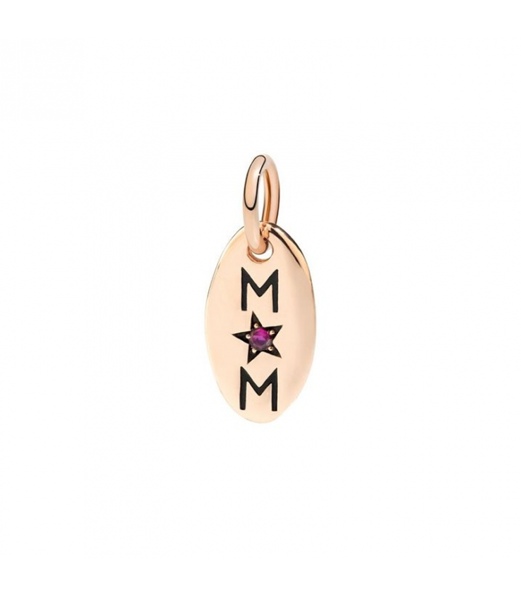Charm Dodo Tag MOM Oro Rosa Rubino DMB8027MOM0S0RU9R | MiRaggi