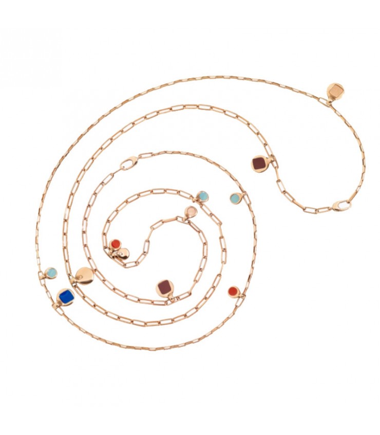 Dodo Collana Lunga Donna Bazaar Argento Dorato Oro Rosa e Smalto | MiRaggi