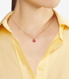 Ciondolo Dodo Cuore Oro Rosa 9kt Smalto Rosso | MiRaggi